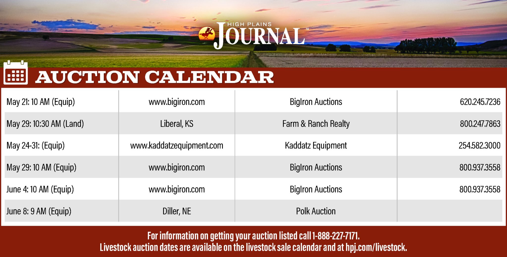 Auction Calendar May 17 2024 - High Plains Journal