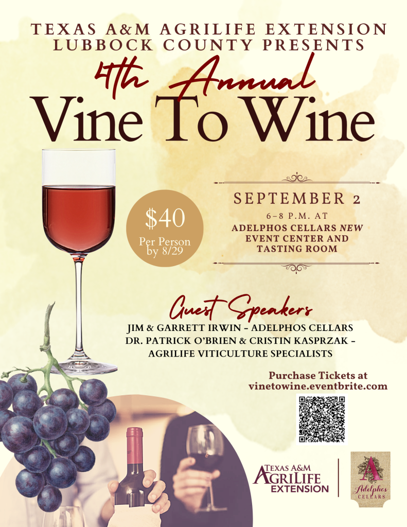 Vine to Wine event set for Sept. 2 in Lubbock - High Plains Journal