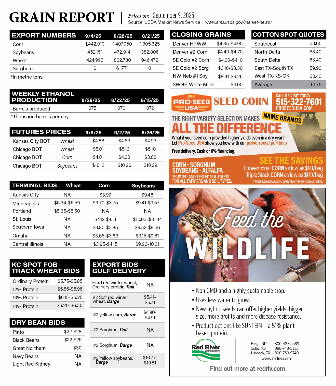 Grain Report September 9 2025 - High Plains Journal