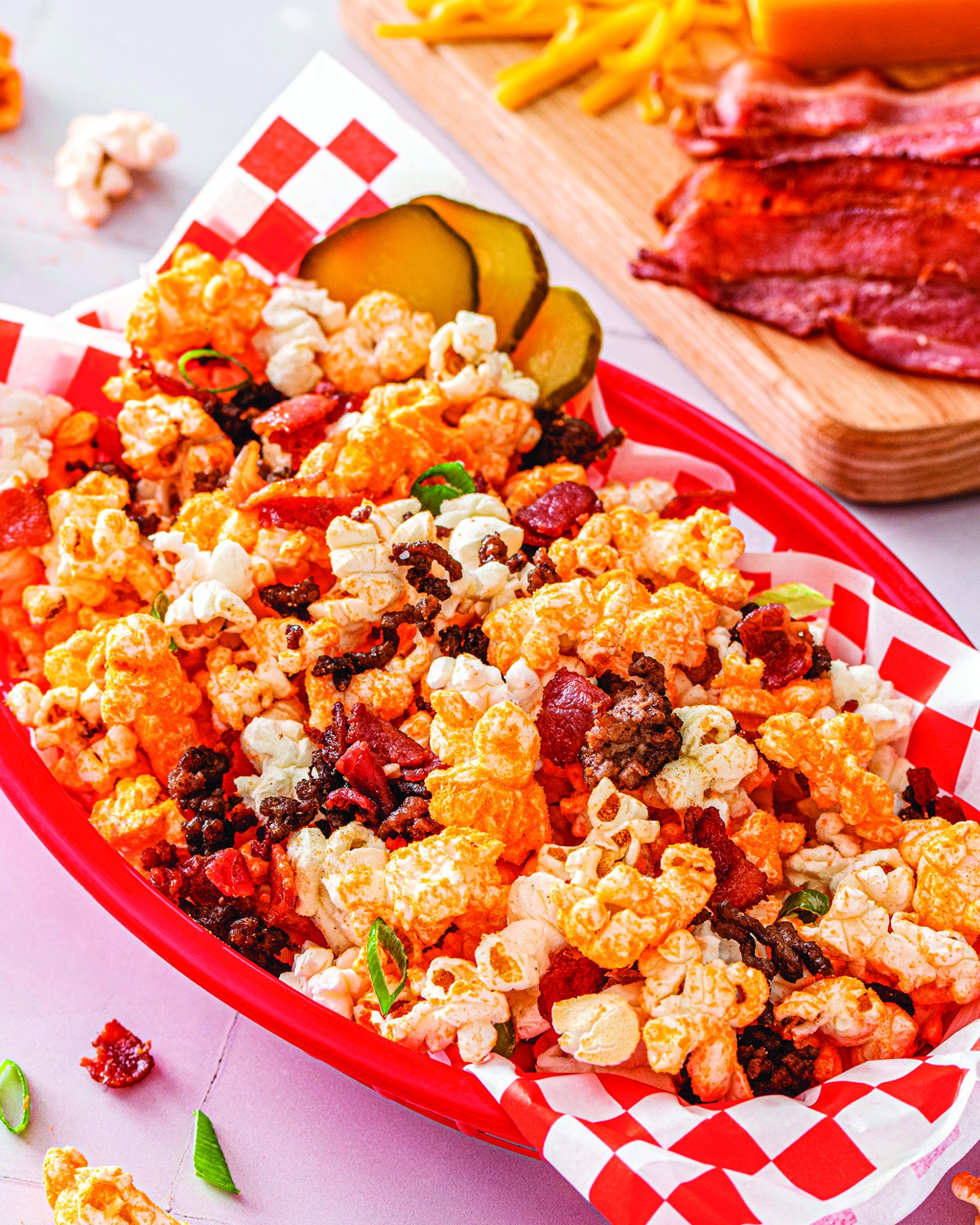 Make bacon cheeseburger popcorn a new tailgating tradition - High ...