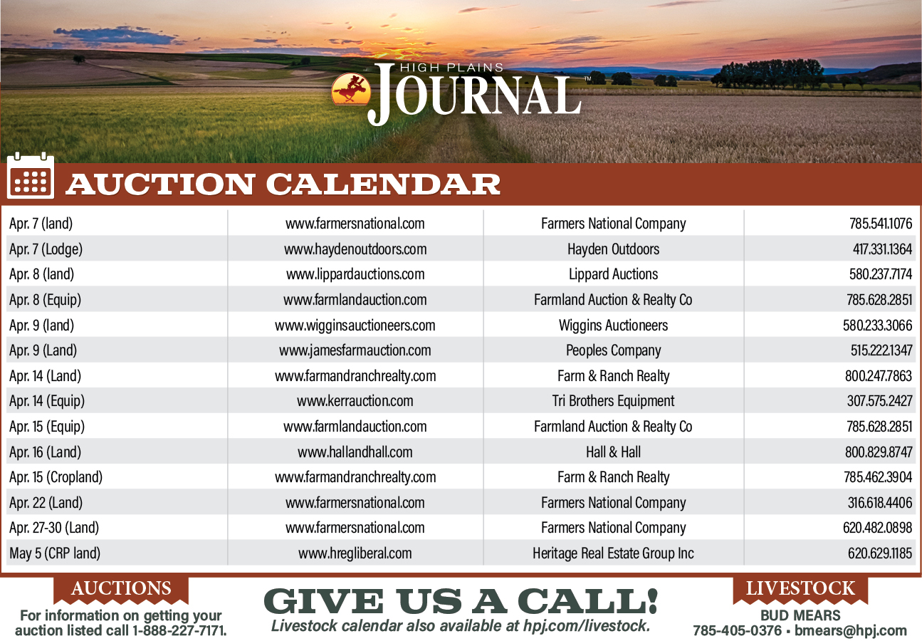 Auction Calendar - High Plains Journal